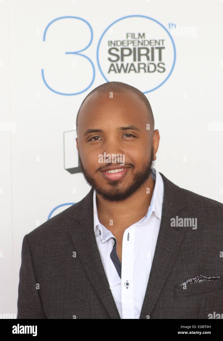 Justin Simien at arrivals for 30th Film Independent Spirit Awards 2015 ...