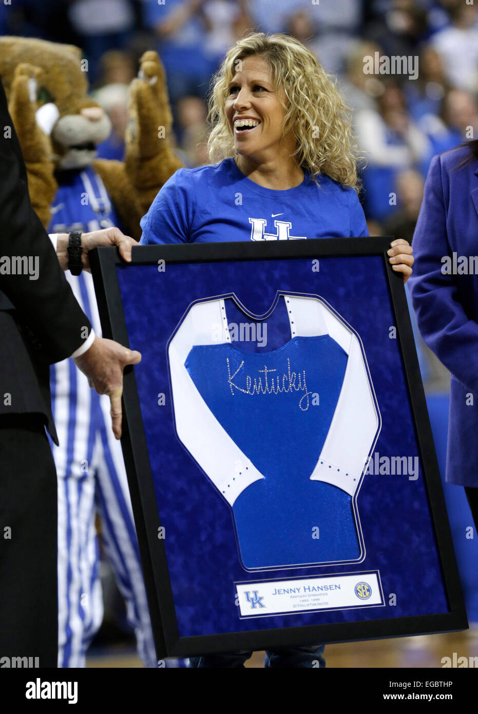 Lexington, Ky, US. 21st Feb, 2015. Former Kentucky gymnast Jenny Hansen ...
