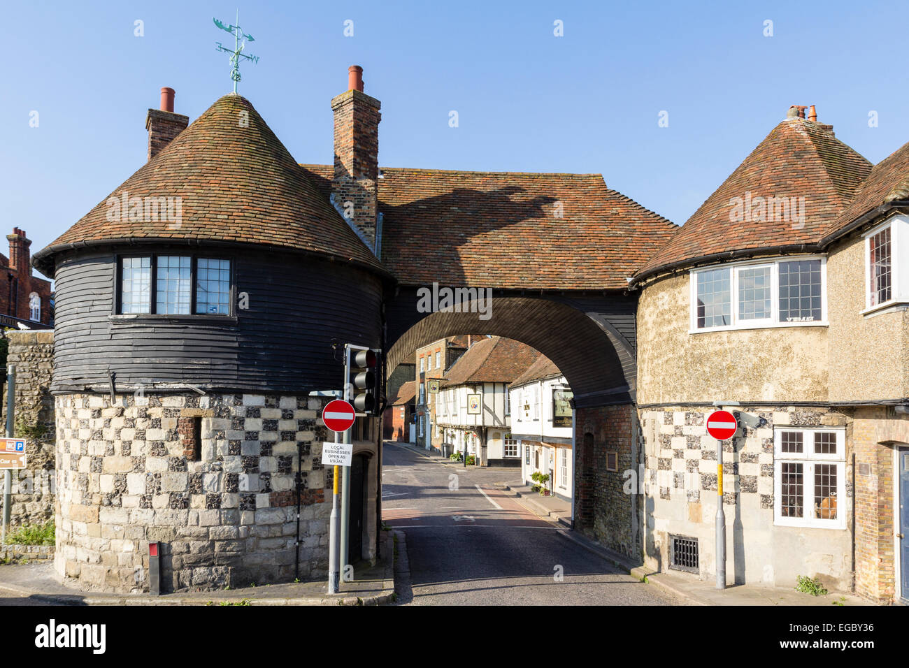 The town gate, Barbican, also known as Davis Gate, the 15th century ...