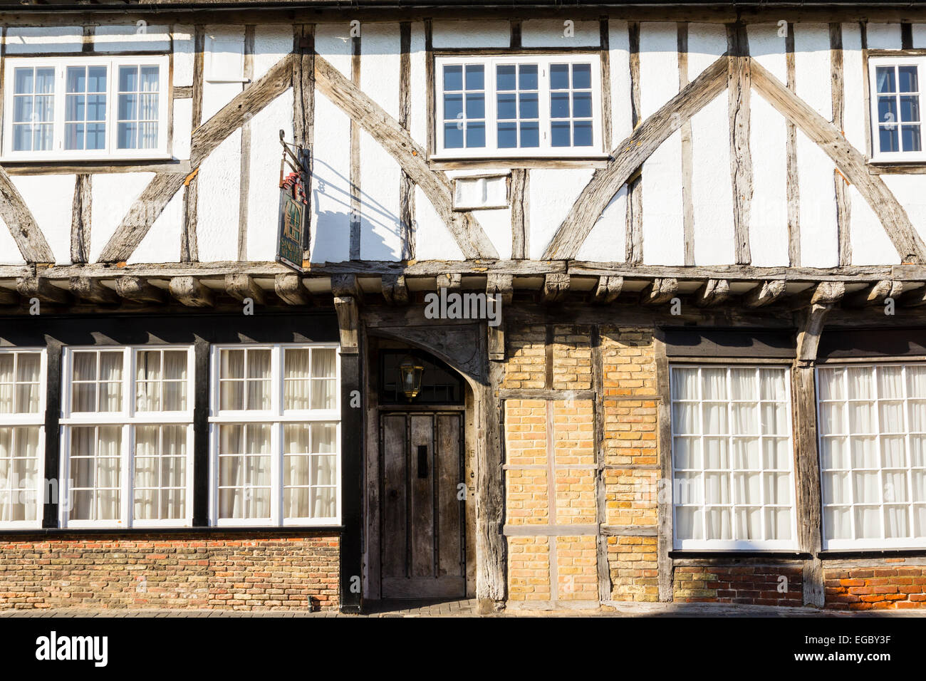 The Weavers House in Sandwich town in England. Built in 1500 it is a ...