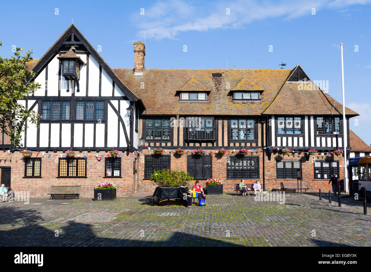 The Guildhall, 1579 a timber frame and plaster second storey set on a ...