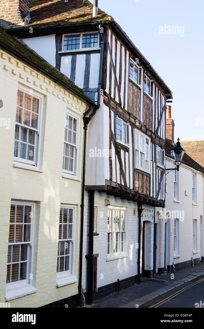 3 storey 15th century English medieval house, 'The Old Drum', dated ...
