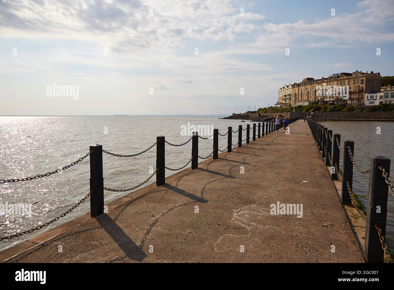 Seafront walkway at Weston-Super-Mare Stock Photo - Alamy