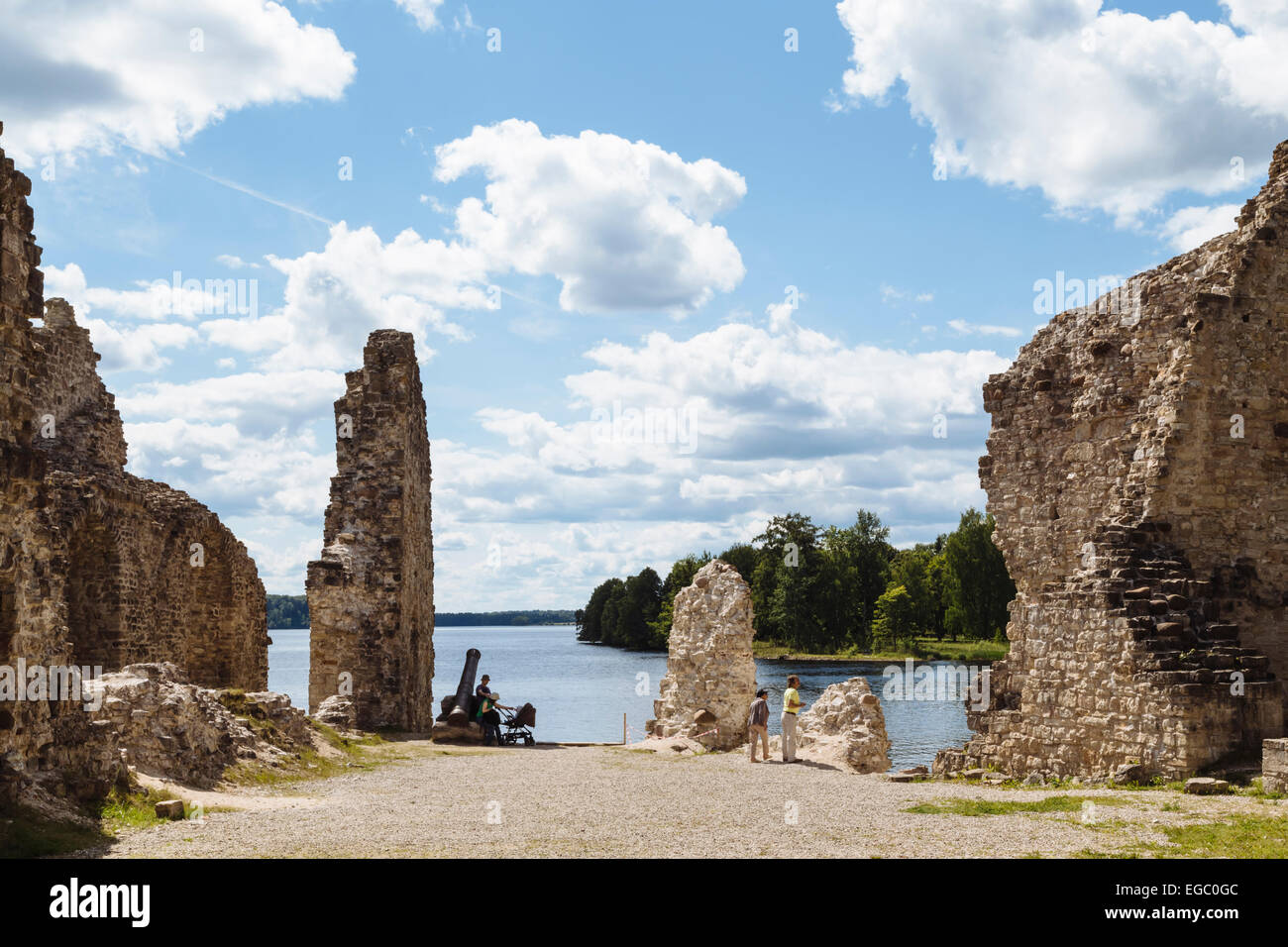 Ruins of Koknese Castle on the Daugava river, Latvia Stock Photo - Alamy
