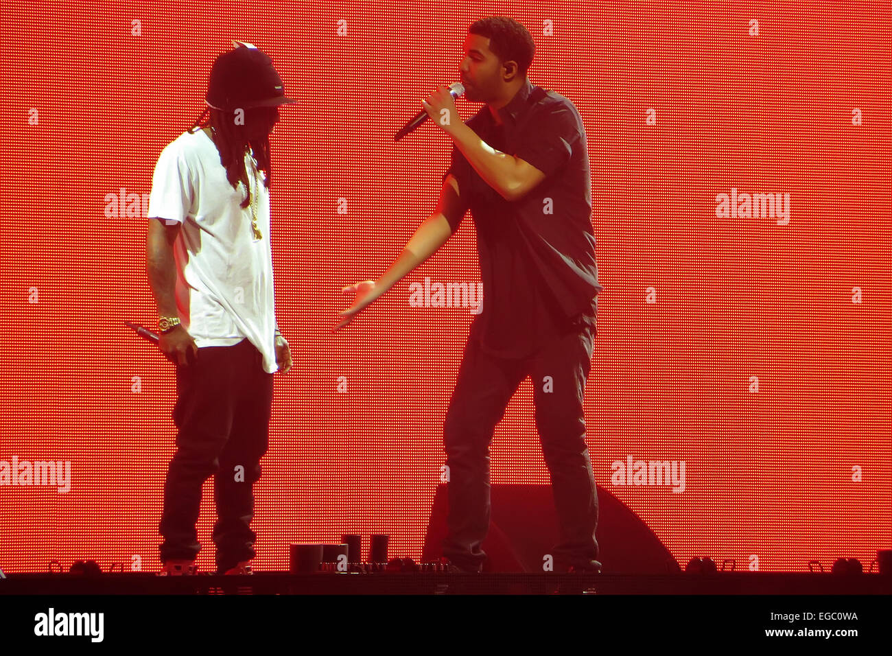 The Drake vs Lil Wayne battle concert, held at the legendary Forest ...