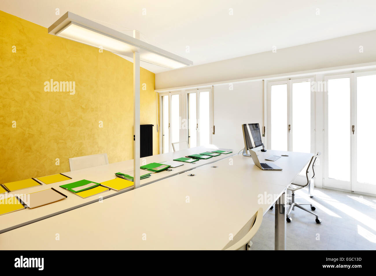 modern office interior design, files on the desk Stock Photo - Alamy