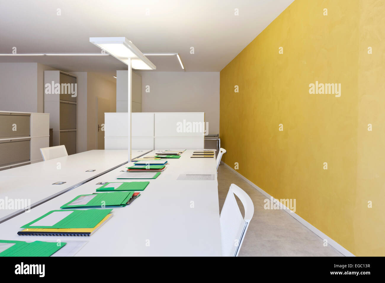 modern office interior design, files on the desk Stock Photo - Alamy