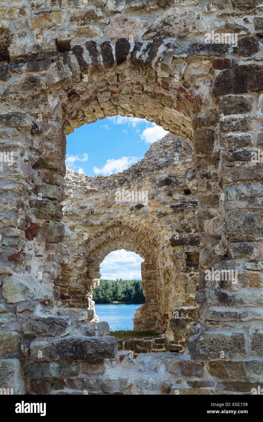 Ruins of Koknese Castle on the Daugava river, Latvia Stock Photo - Alamy