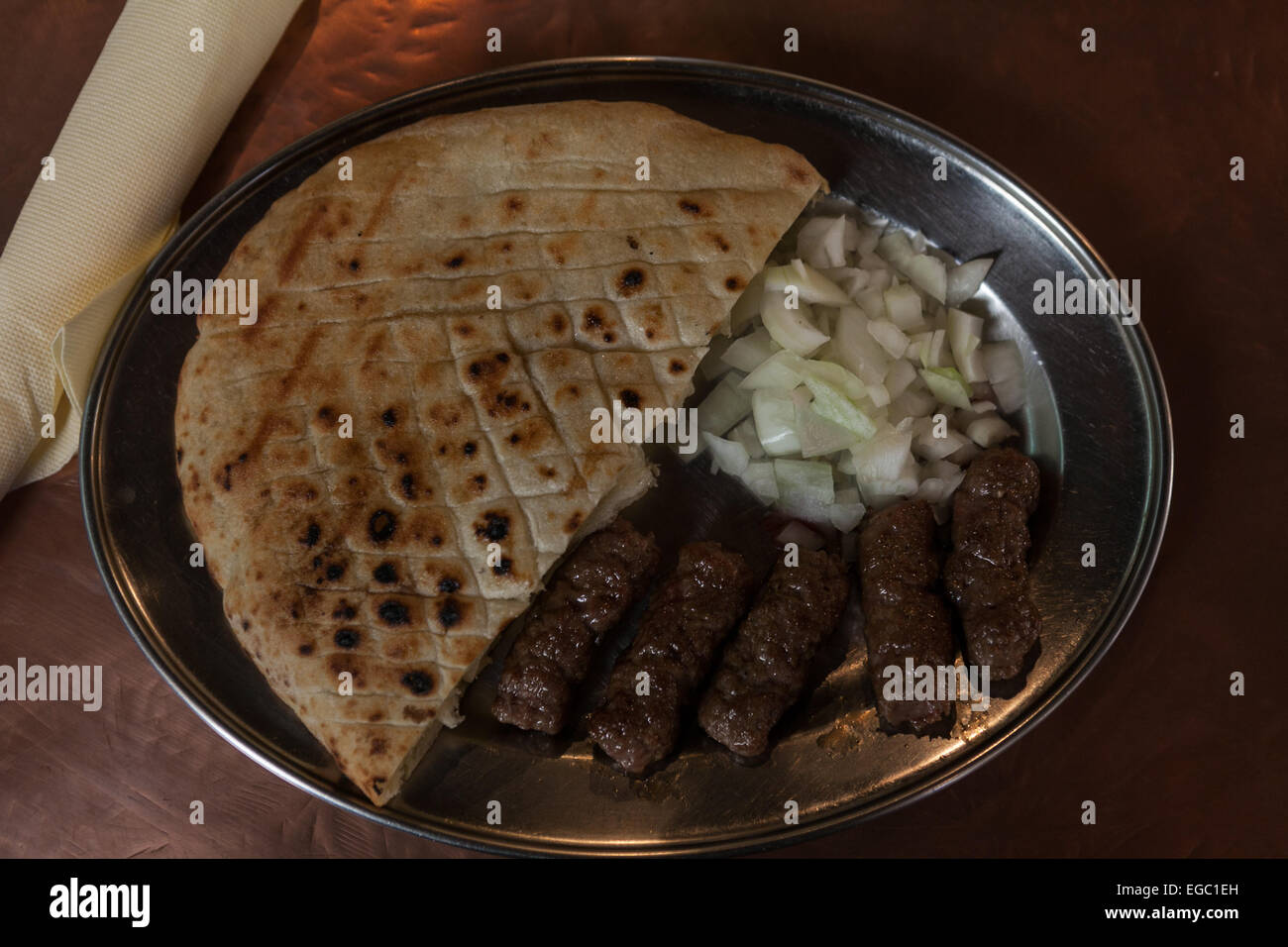 Cevapi or cevapcici, a traditional Bosnian meat dish Stock Photo - Alamy