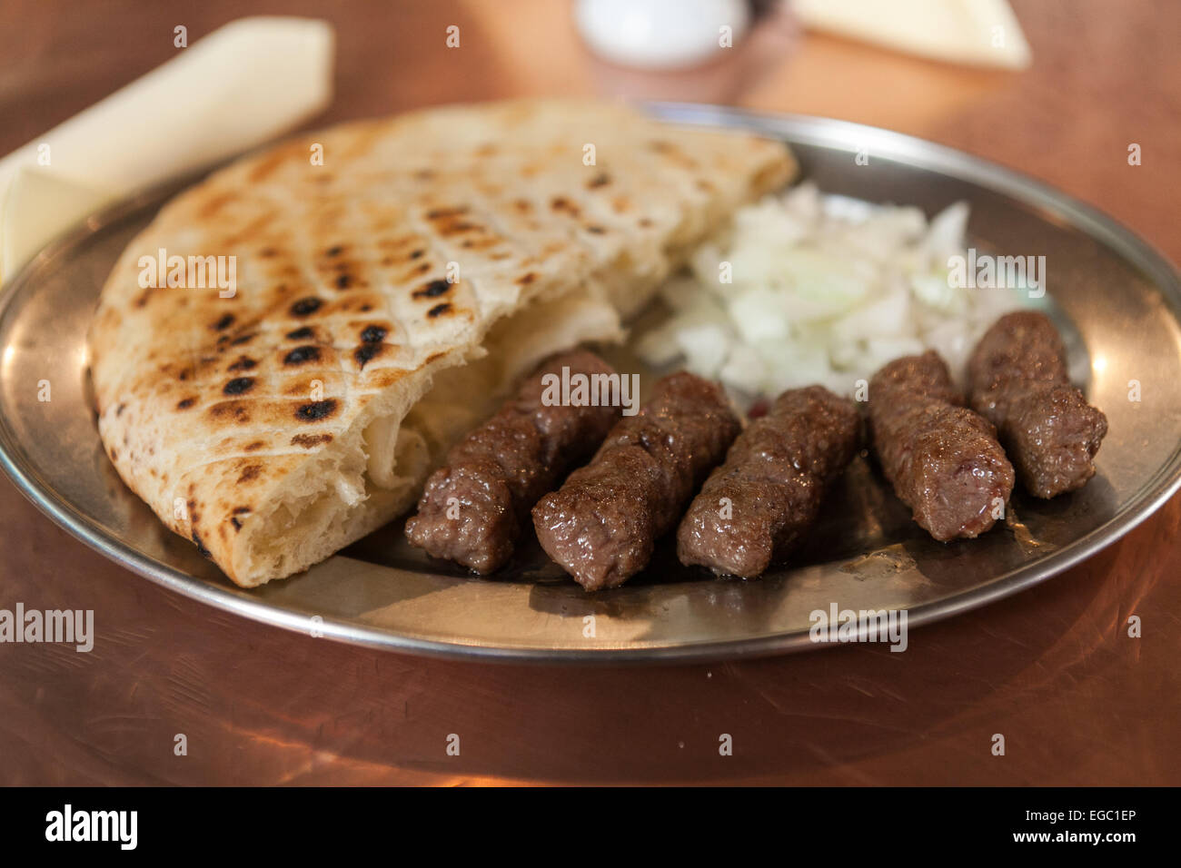 Cevapi or cevapcici, a traditional Bosnian meat dish Stock Photo - Alamy