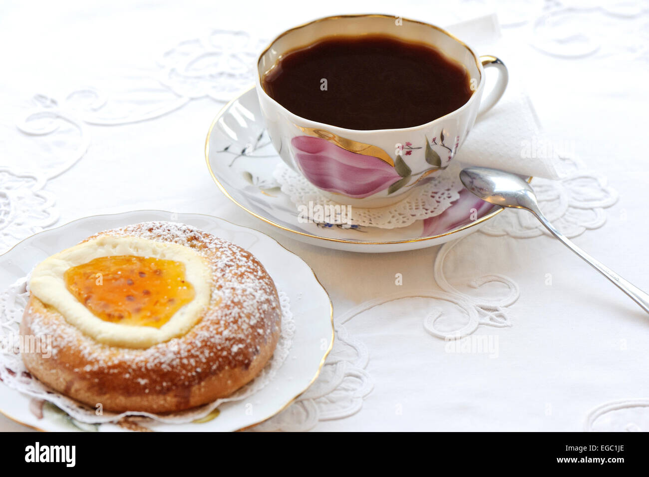Coffee and pastry Stock Photo - Alamy