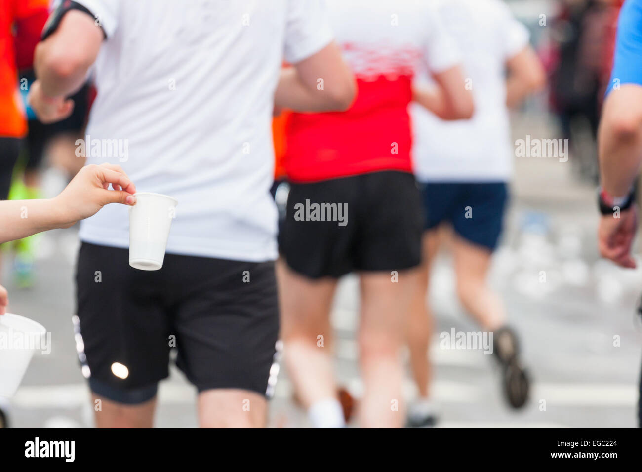 Cup water marathon hi-res stock photography and images - Alamy