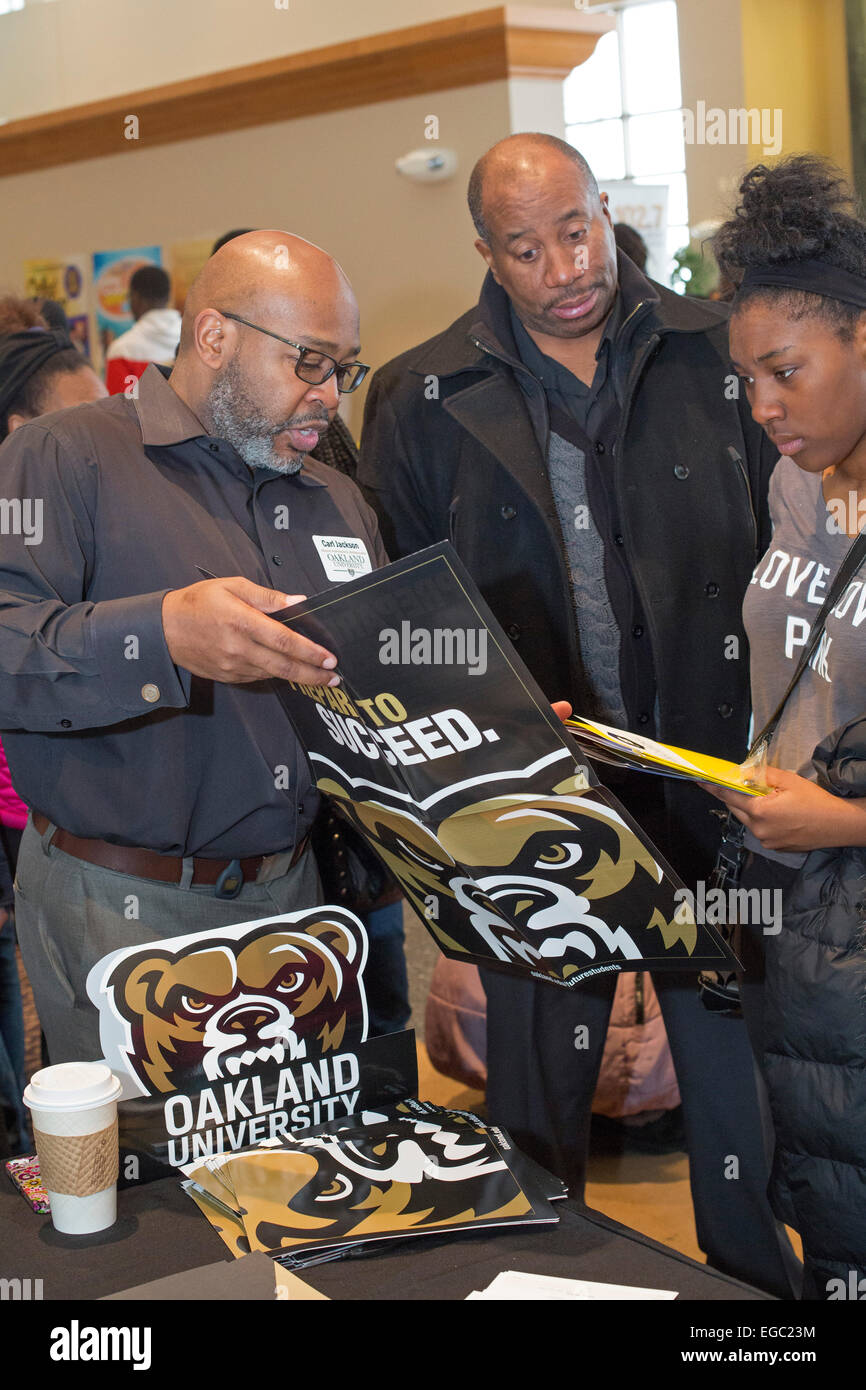 High School Students and Parents Attend a College Fair Stock Photo - Alamy
