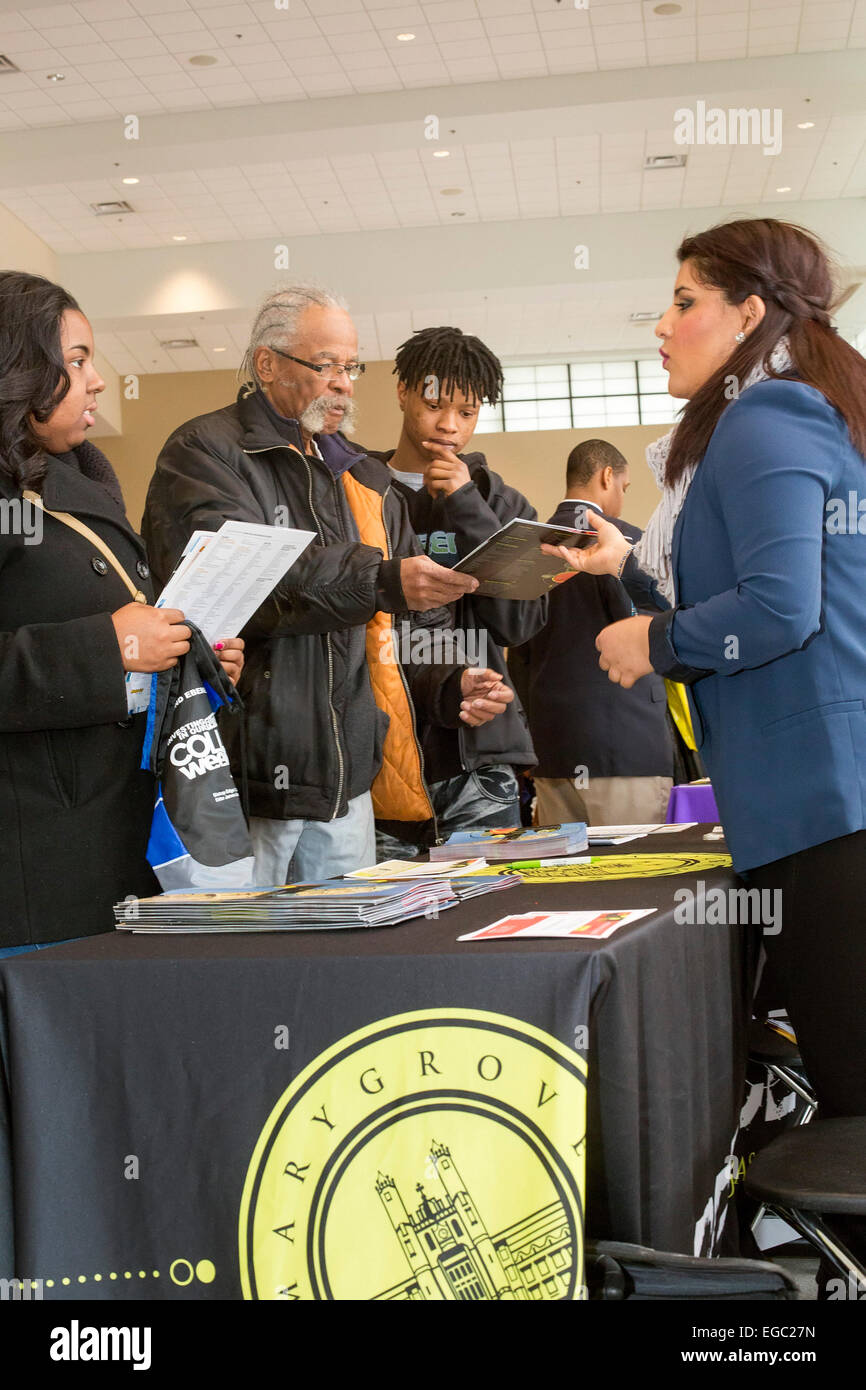 High School Students and Parents Attend a College Fair Stock Photo - Alamy