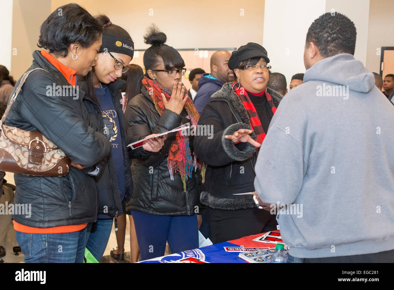 High School Students and Parents Attend a College Fair Stock Photo - Alamy
