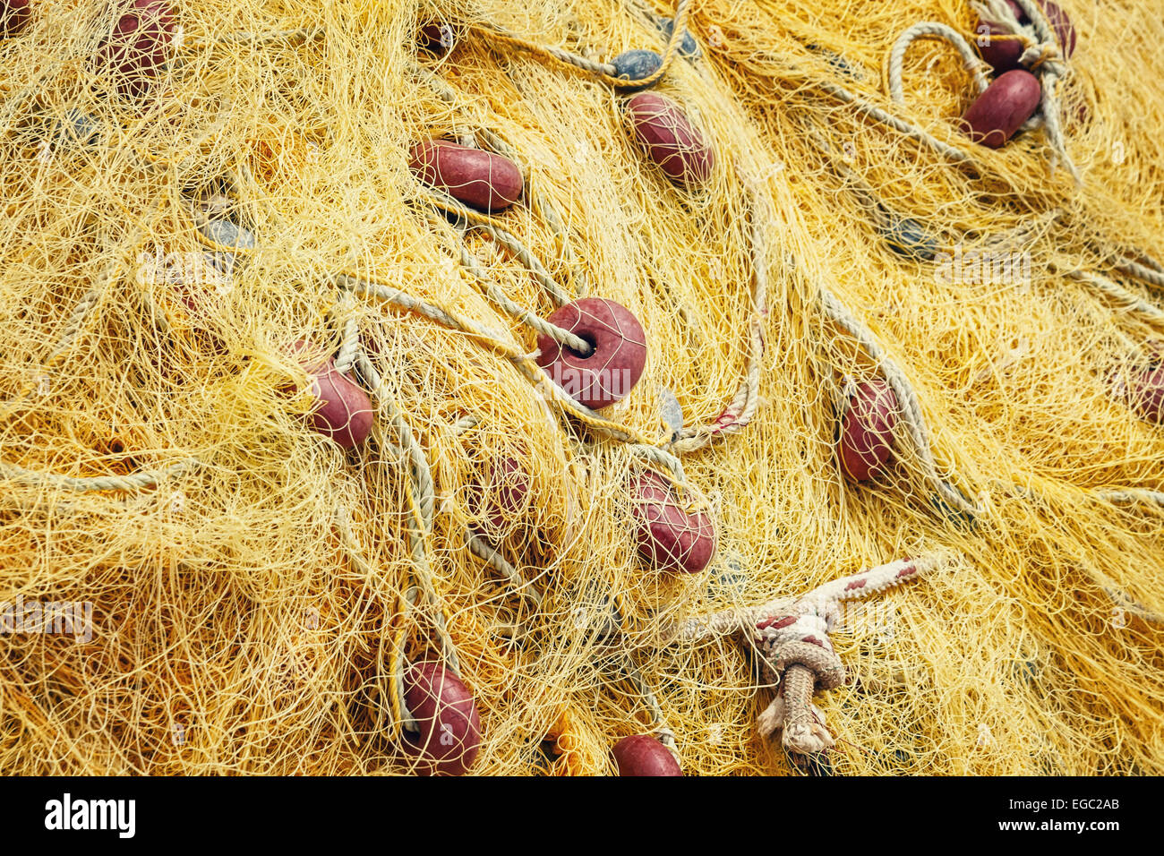 fishing net, vintage look Stock Photo - Alamy