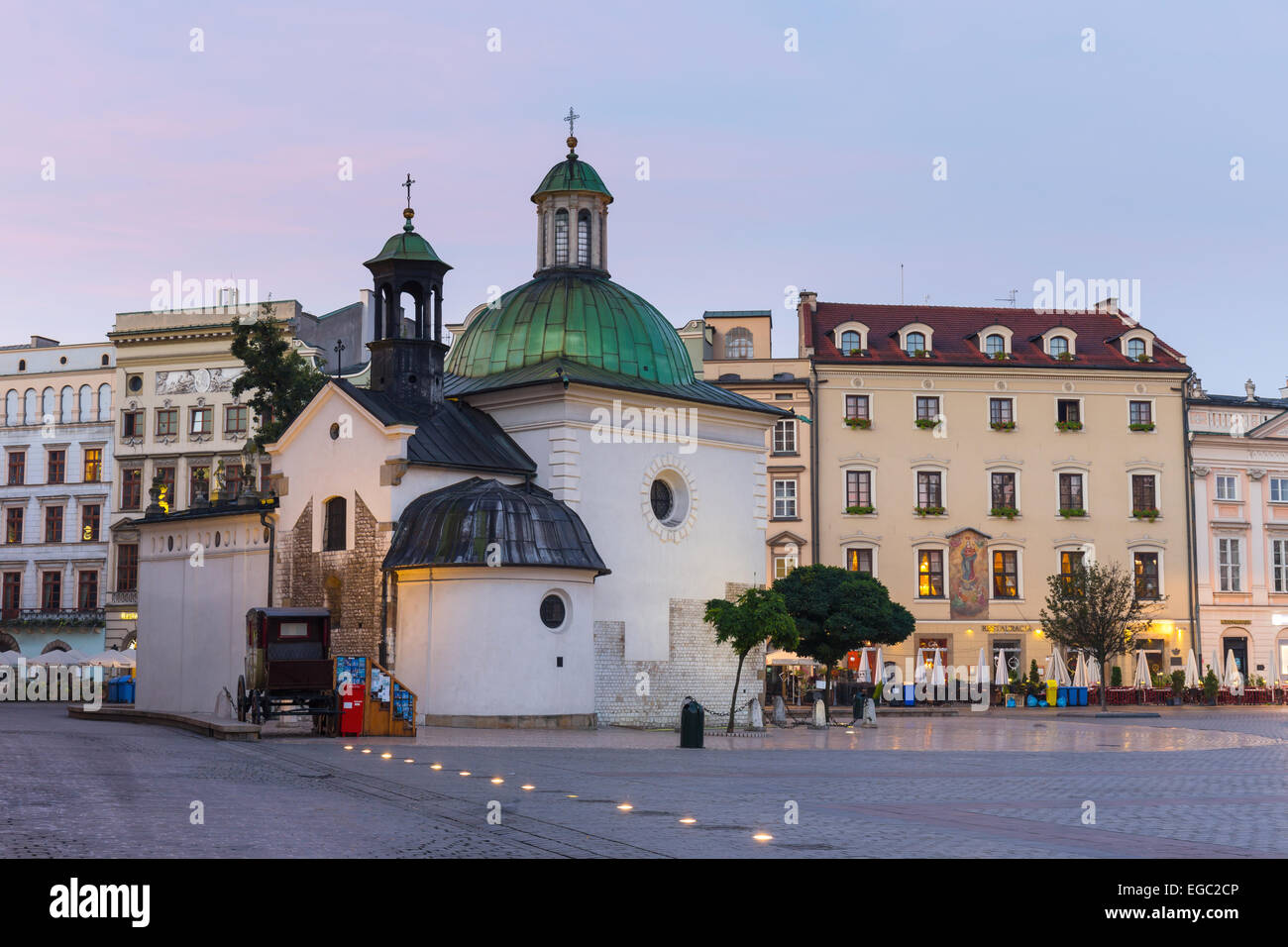 KRAKOW, POLAND - October 09 2014: The single-nave building of Church of ...