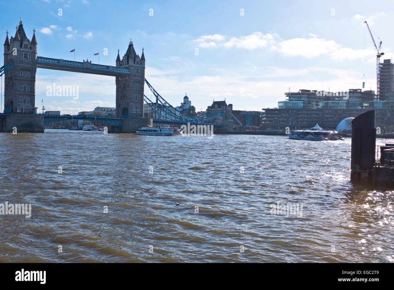 Tower Bridge built 1886–1894 is a combined bascule and suspension ...