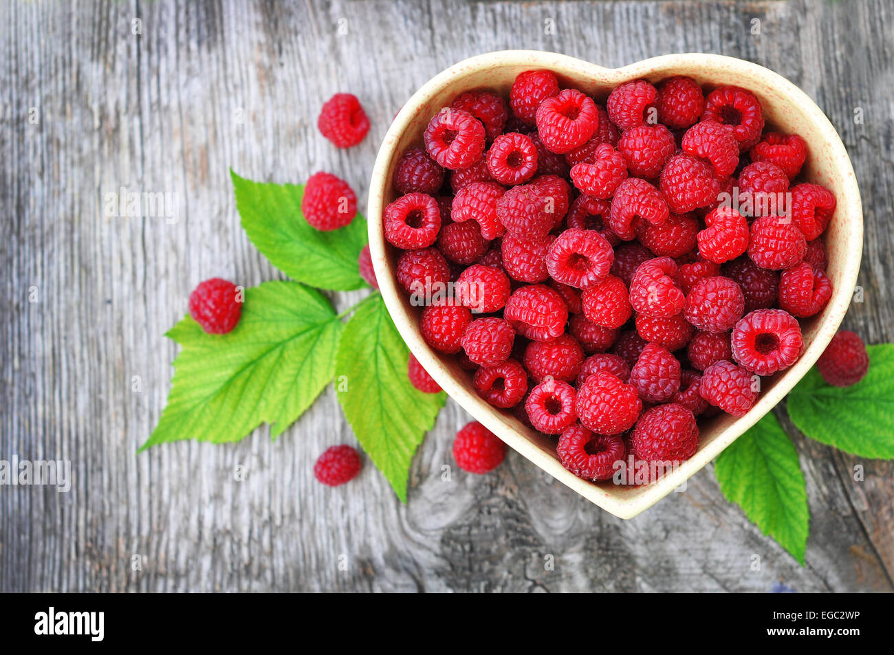 Raspberry and heart Stock Photo - Alamy
