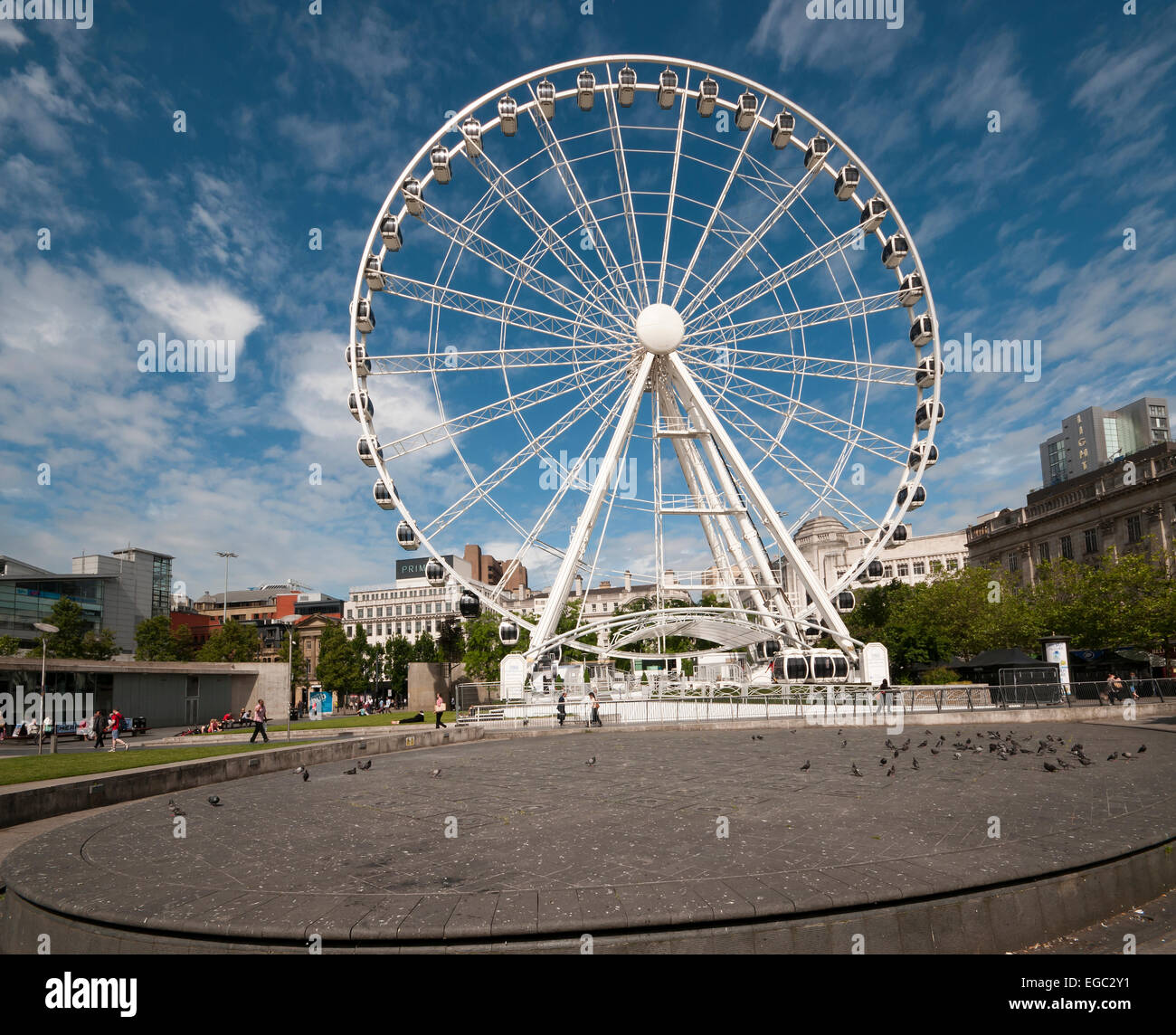 Ferris wheel Piccadilly Gardens Manchester City Centre Stock Photo - Alamy