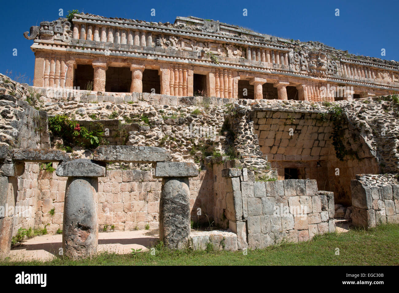 North Palace, Mayan ruins at Sayil, Yucatan, Mexico Stock Photo - Alamy