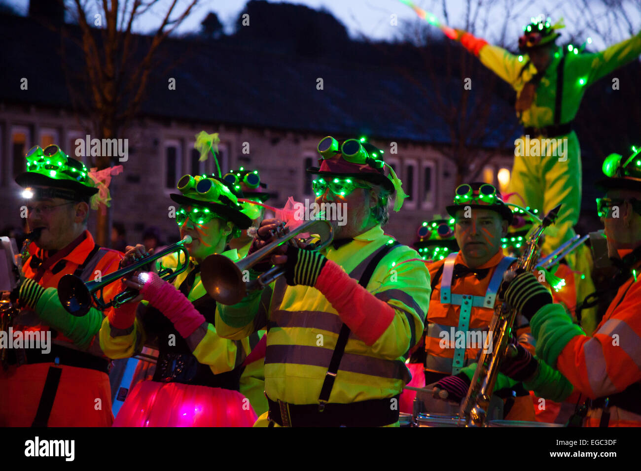 Slaithwaite, Yorkshire, UK. 21st Feb, 2015. The Northern Light Street ...