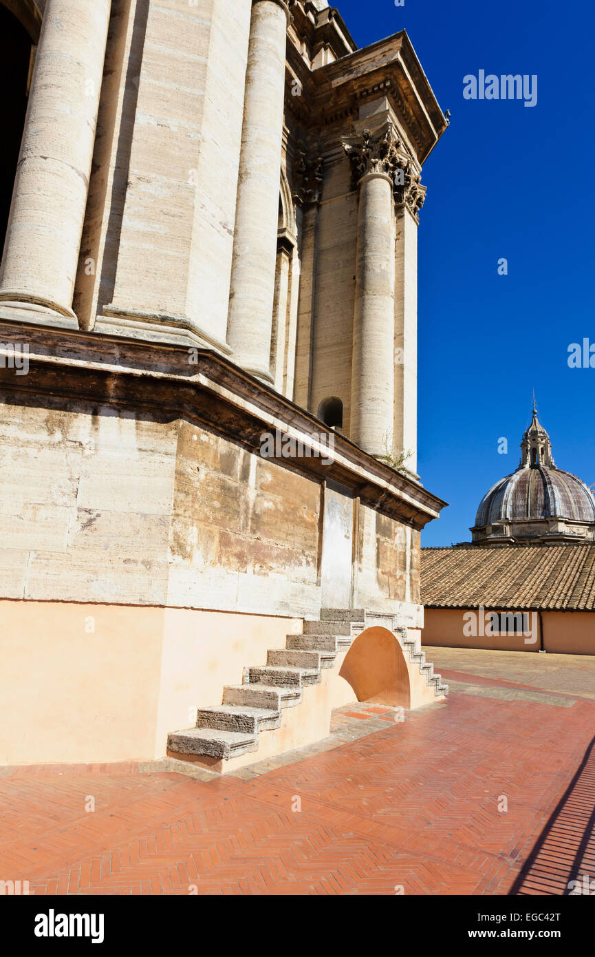 The series of small steps by the Iconic dome of St Peter's Basilica ...