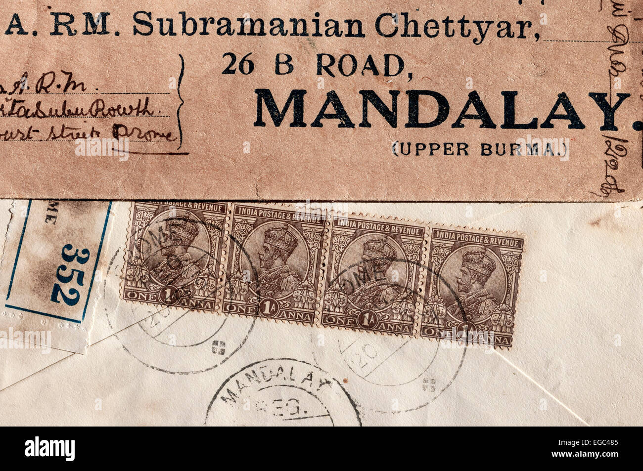 Burmese letter addressed “Road to Mandalay” (as in song title) - Burma ...