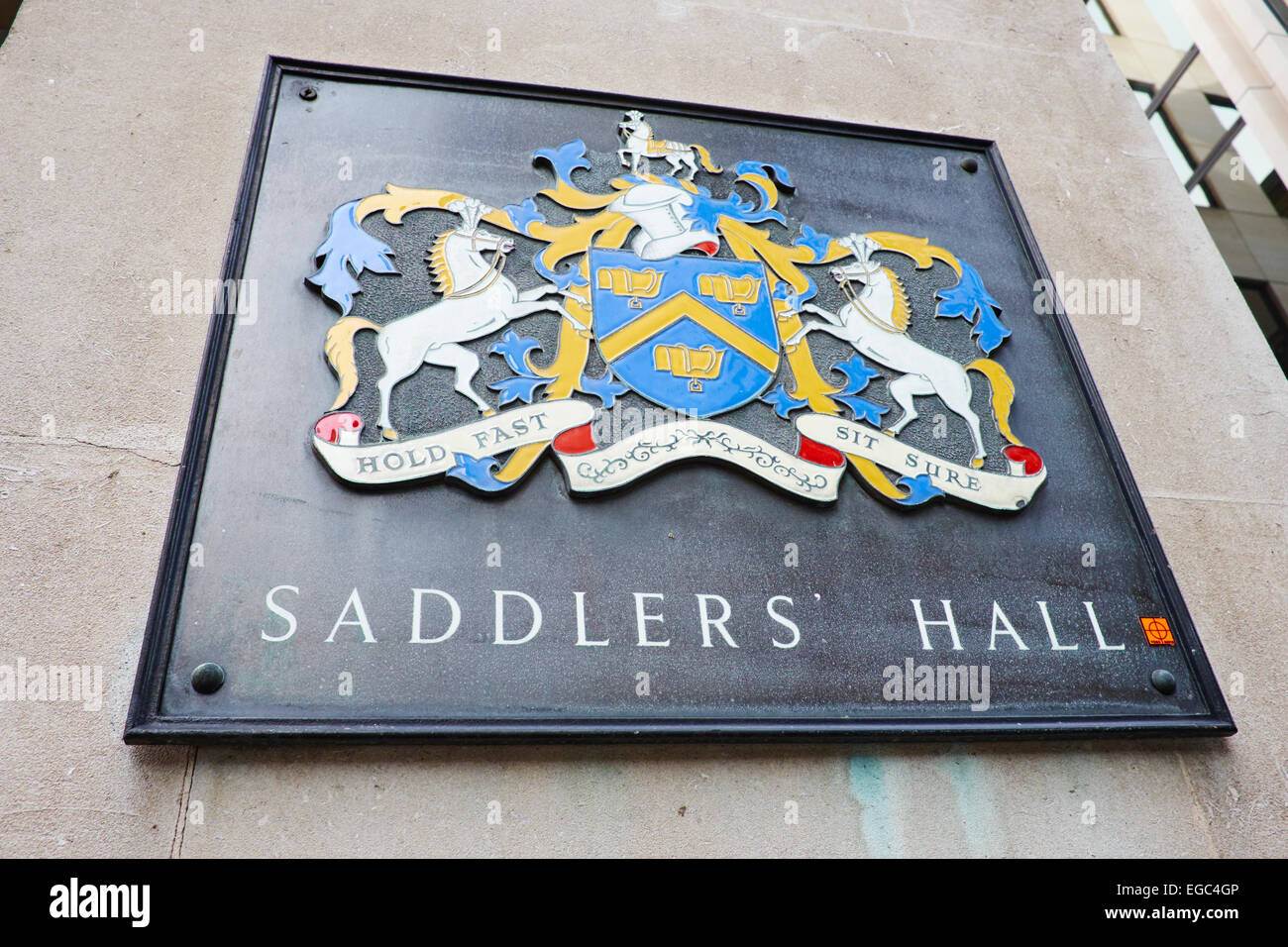 Saddlers Hall Coat Of Arms Gutter Lane City Of London UK Stock Photo ...