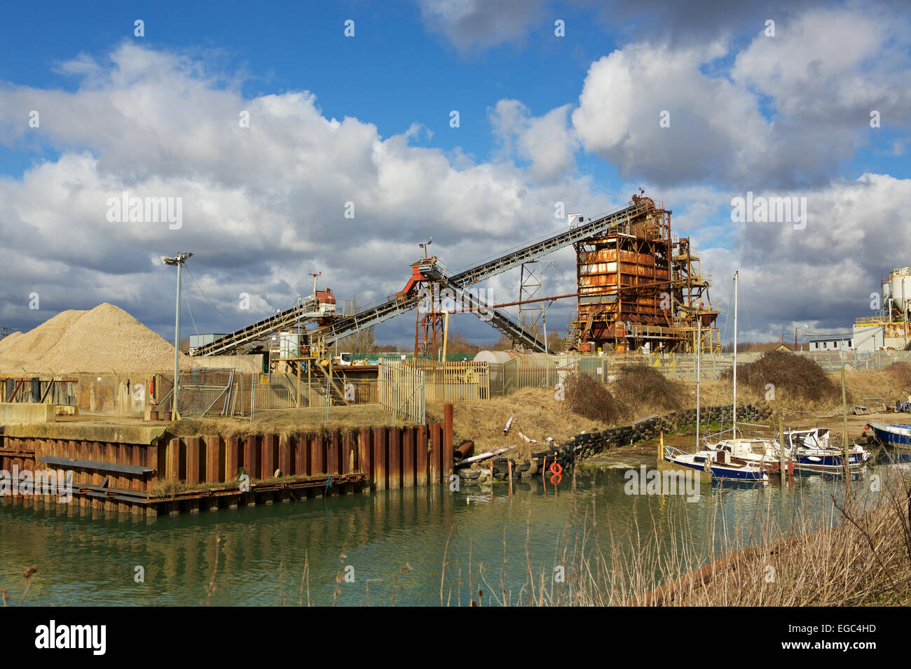 Port used for shipping and receiving aggregates for the building trade ...