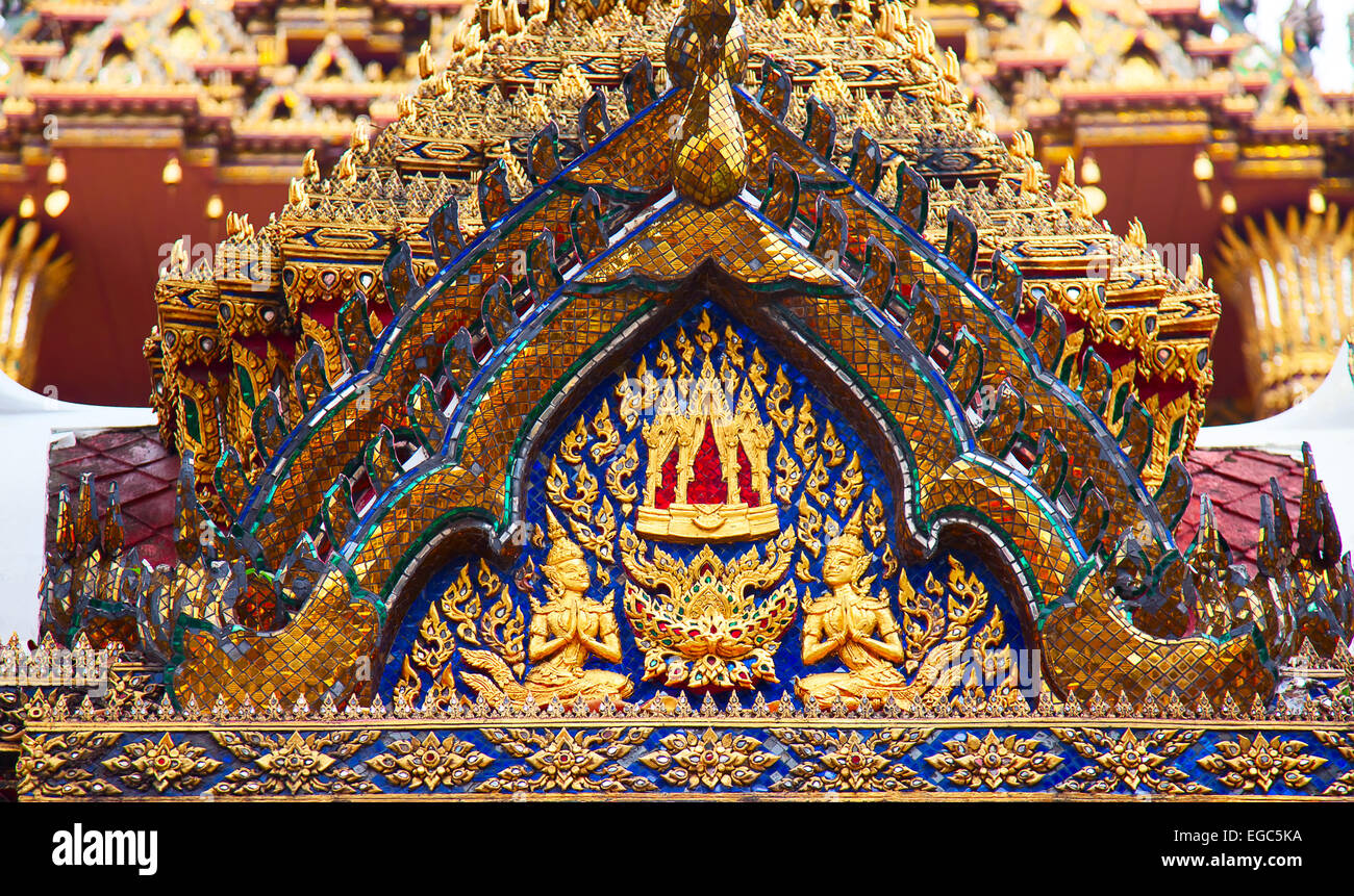 Elements of the decorations of the Temple in Bangkok, Thailand Stock ...
