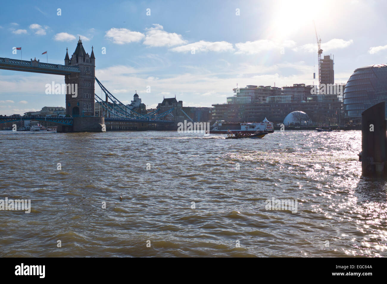First Suspension Bridge Over The Thames High Resolution Stock ...