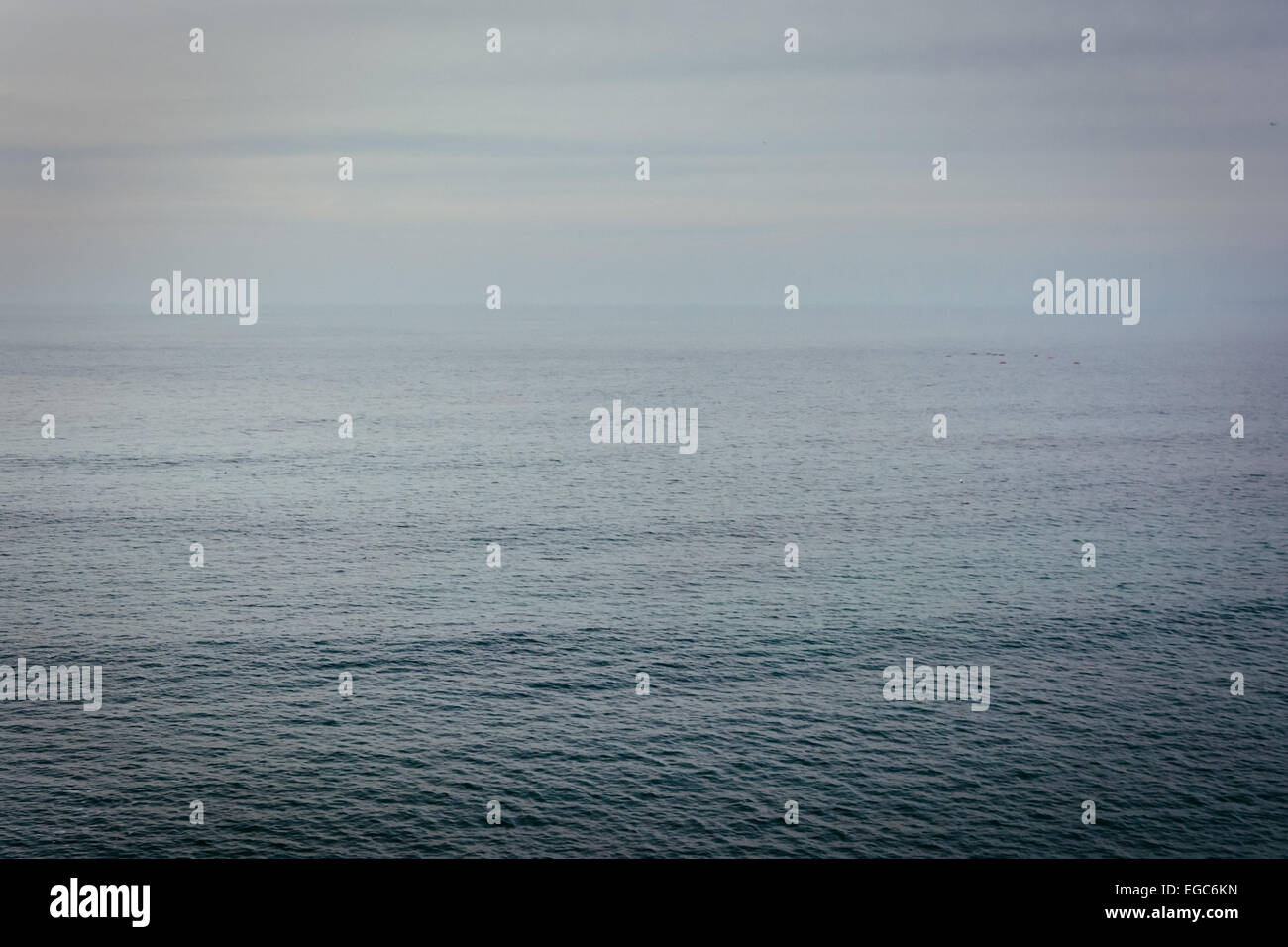 Bleak view of the Pacific Ocean, seen at La Jolla, California Stock ...