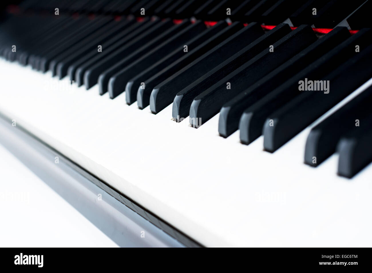 Piano keyboard looking from a right side Stock Photo - Alamy