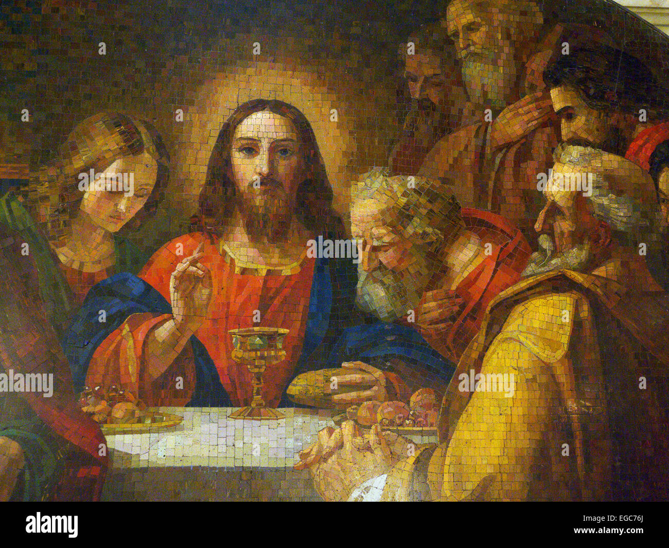 Mosaic last supper hi-res stock photography and images - Alamy