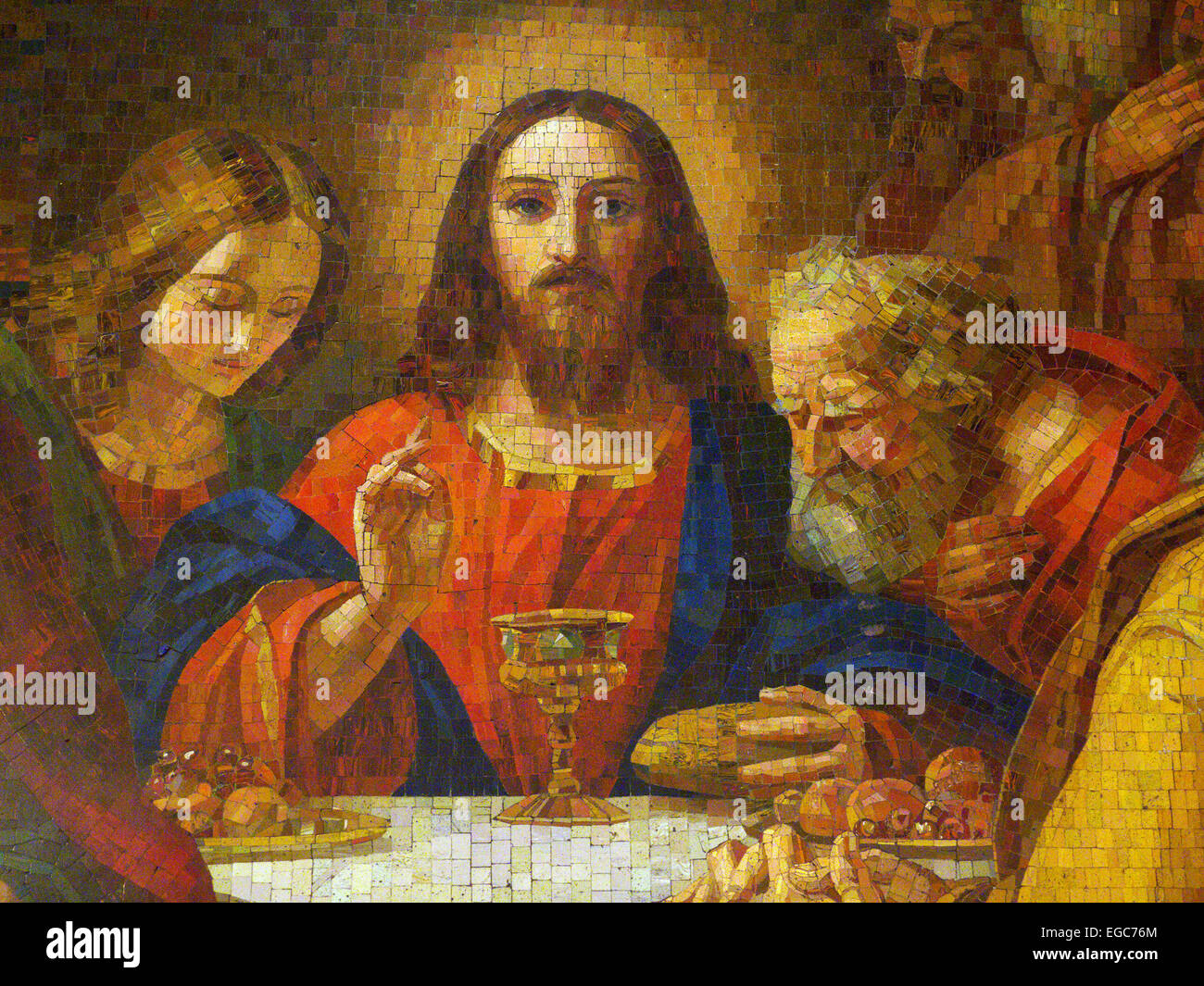 Last supper mosaic hi-res stock photography and images - Alamy