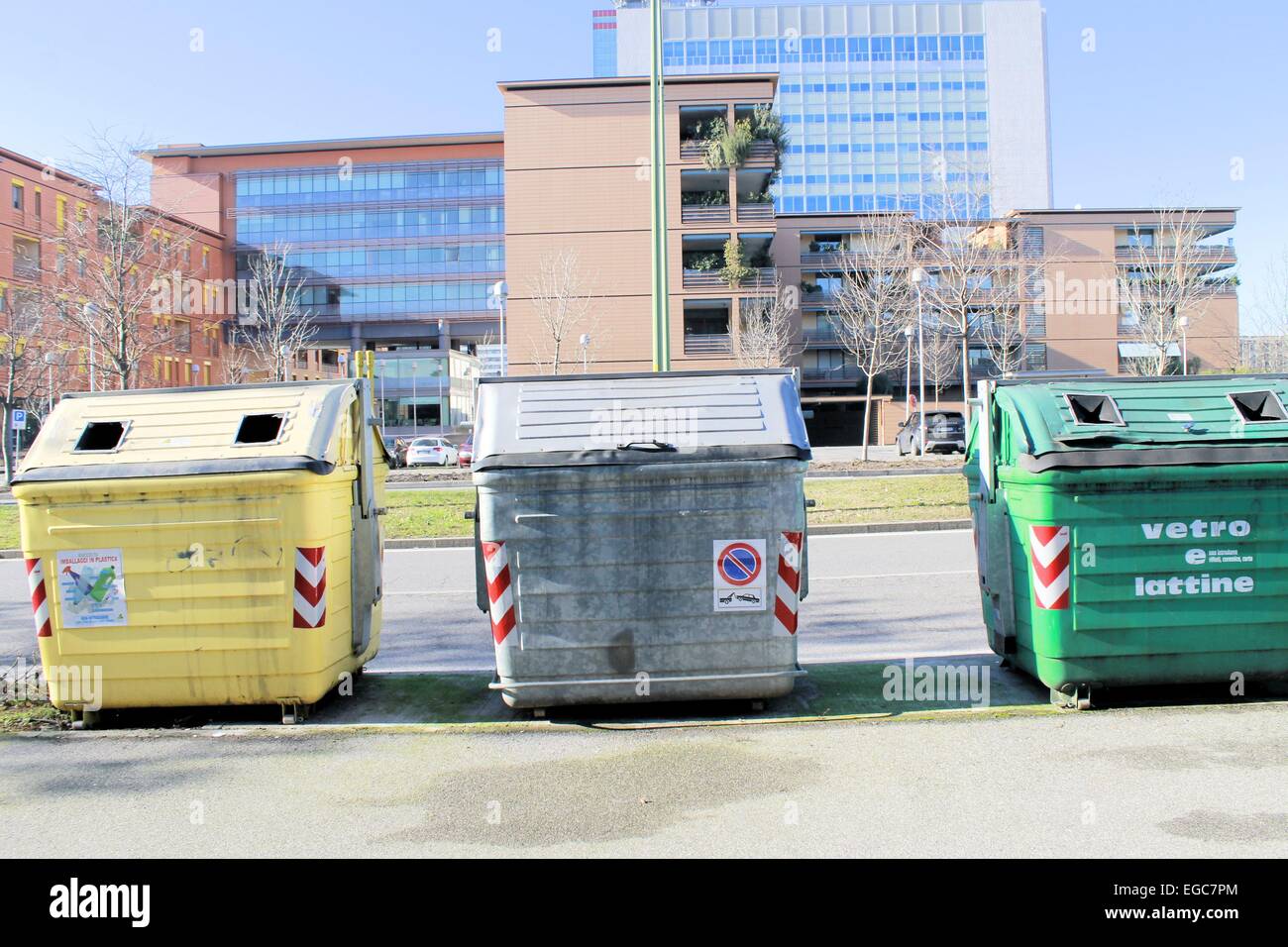 metal container of waste Stock Photo - Alamy