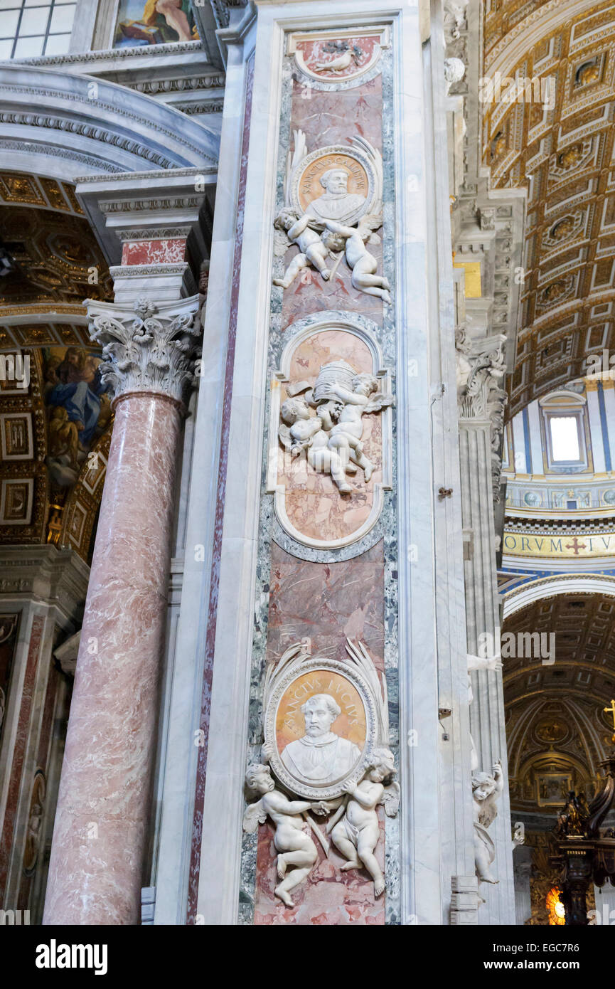 Sculpture statue inside st peters basilica hi-res stock photography and ...