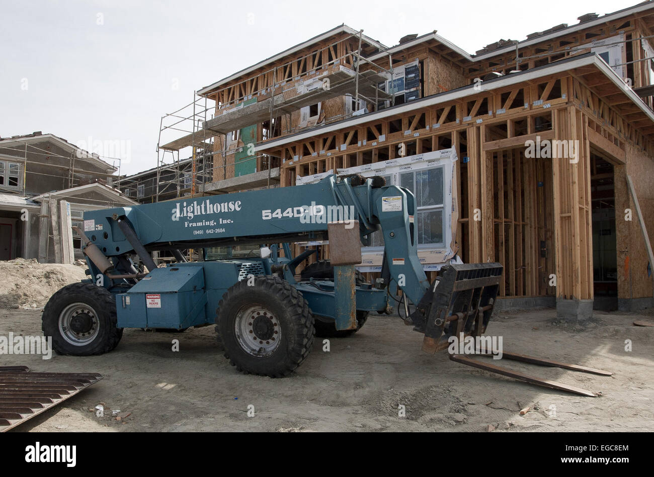 Orange County, California, USA. 21st Feb, 2015. Housing construction ...