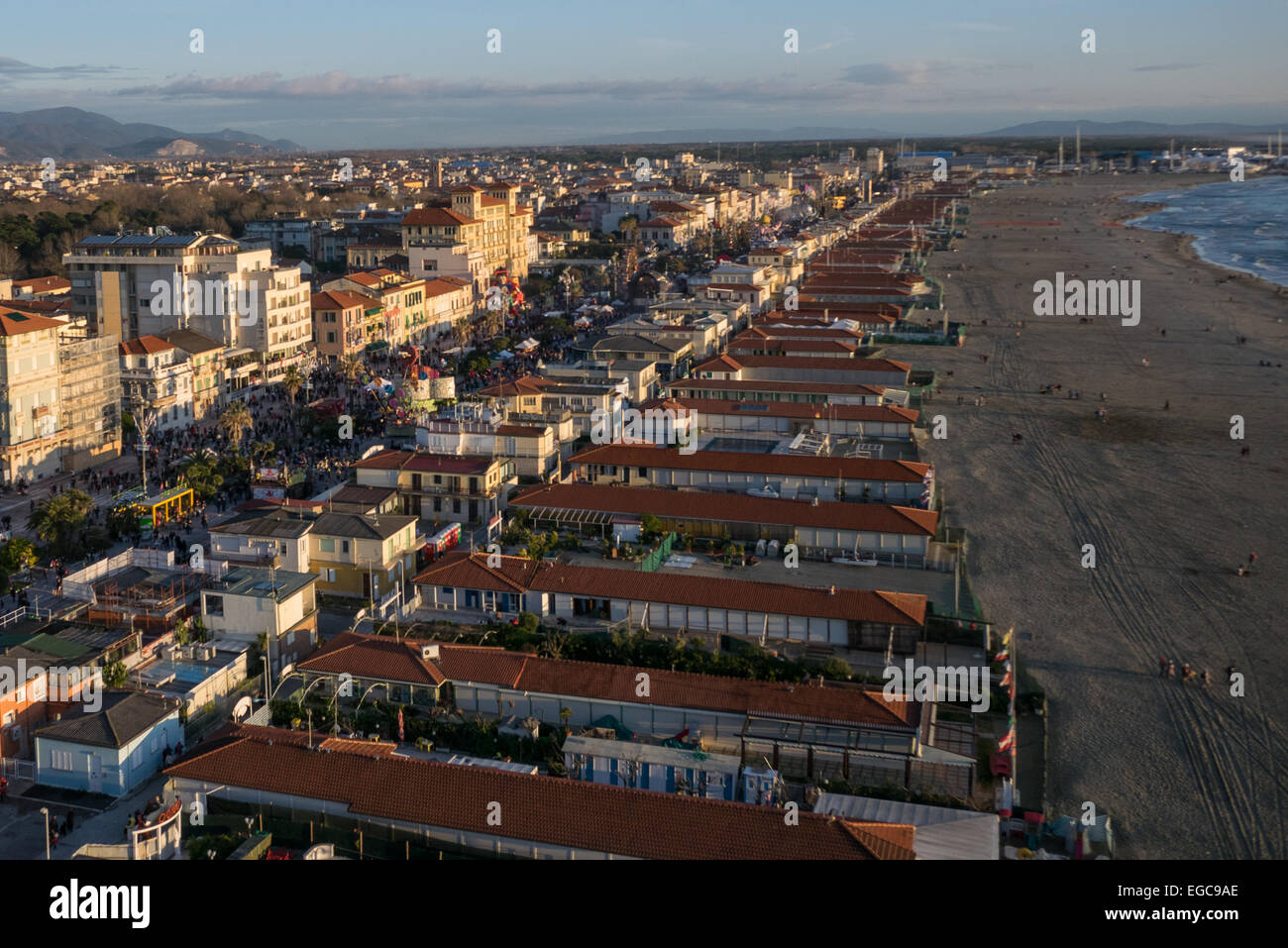 Aerial view of the promenade of Viareggio,Italy Stock Photo - Alamy