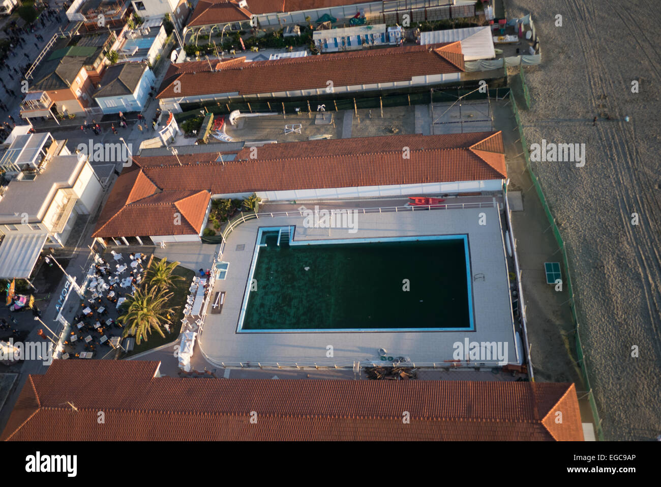 Aerial view of the promenade of Viareggio,Italy Stock Photo - Alamy