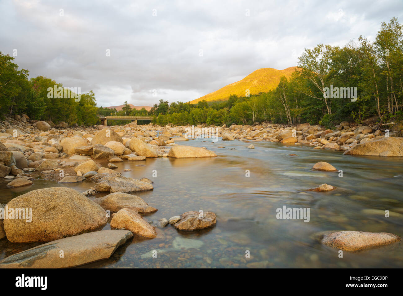 East Branch of the Pemigewasset River in Lincoln, New Hampshire USA ...
