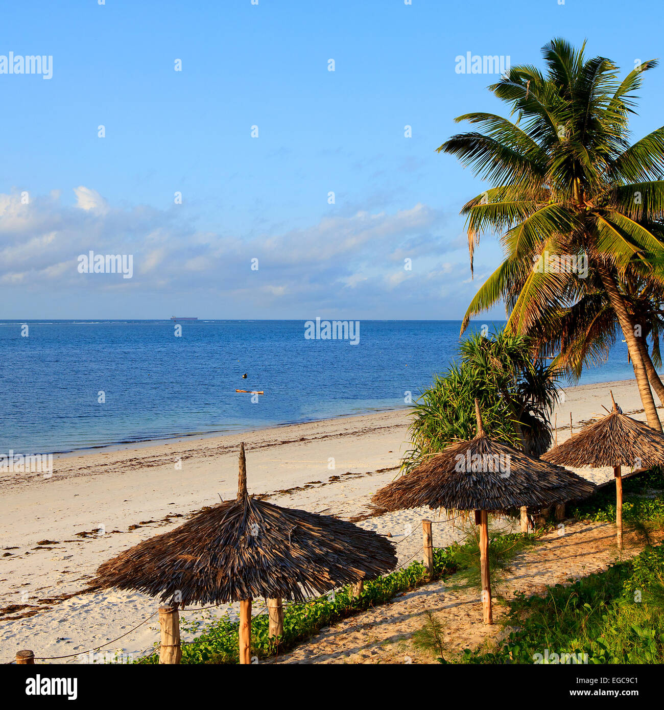 Nyali beach in Kenya with tropical view over the ocean Stock Photo - Alamy
