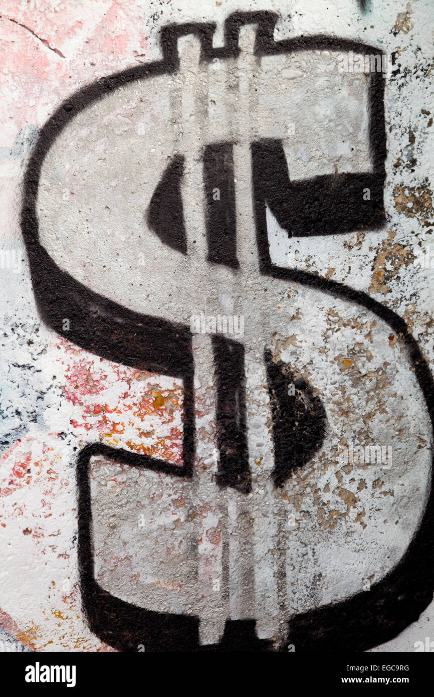 Dollar sign graffiti hi-res stock photography and images - Alamy