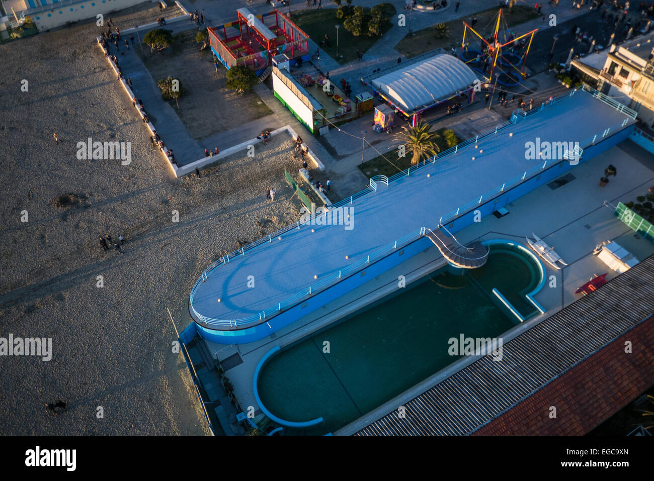 Aerial view of the promenade of Viareggio,Italy Stock Photo - Alamy