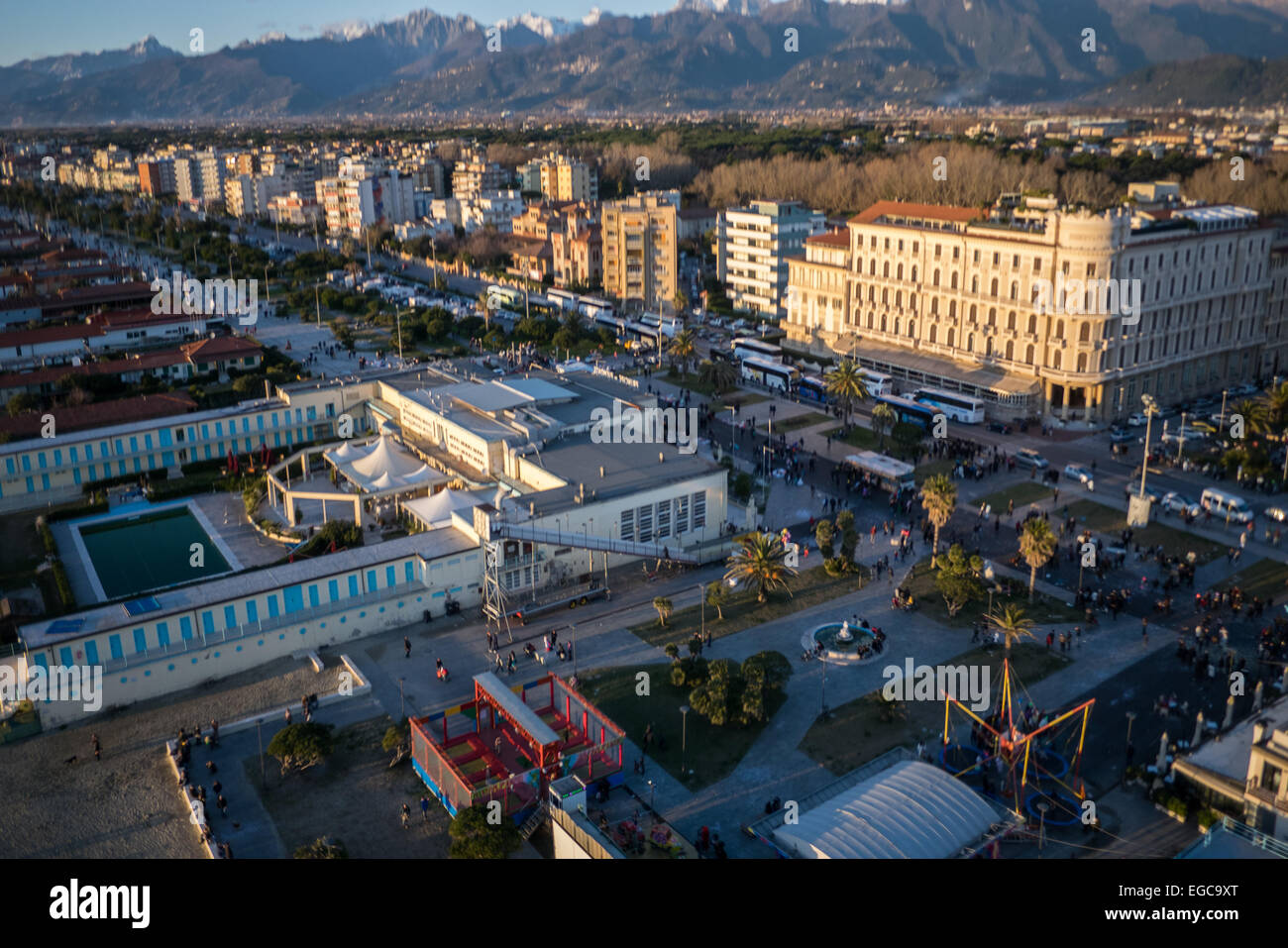 Aerial view of the promenade of Viareggio,Italy Stock Photo - Alamy