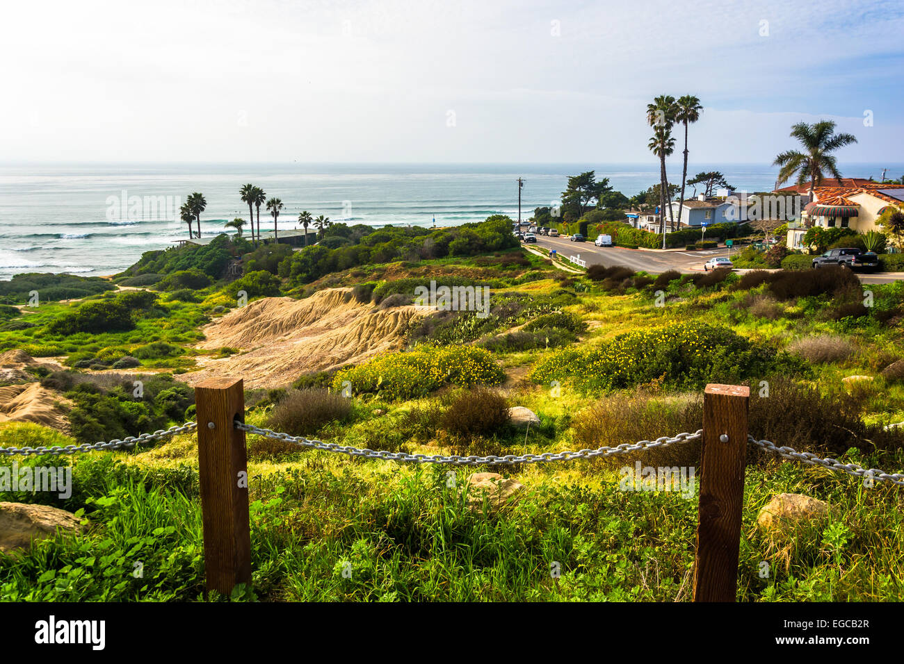View of Ladera Street and the Pacific Ocean from Sunset Cliffs Natural ...