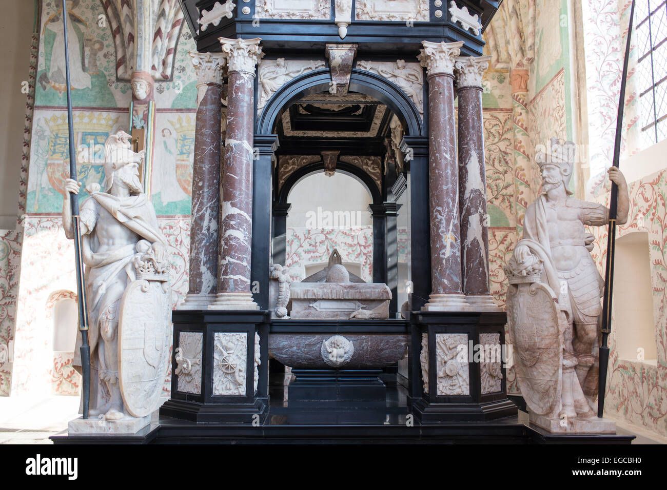 Sepulchral monument of Frederick II in Roskilde Cathedral in Denmark ...