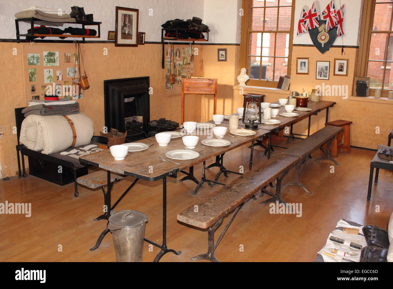 One of the dinning and kitchen areas that was used by the solders ...