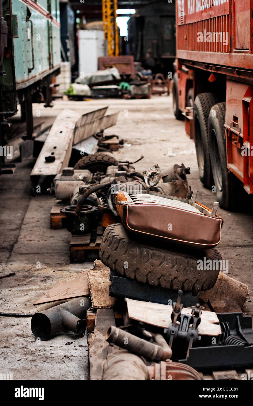 Rusty industrial machine parts Stock Photo - Alamy